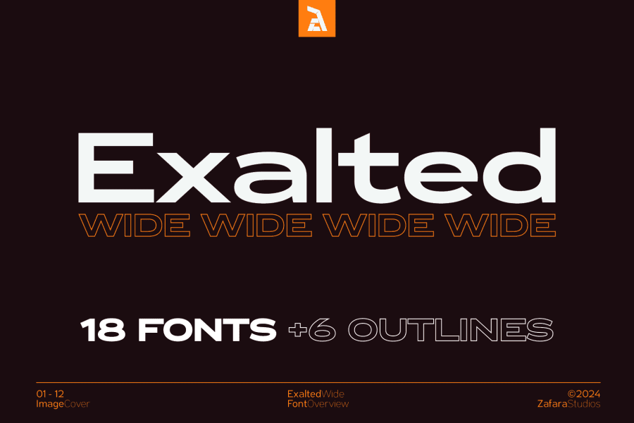 Exalted Wide DEMO Font · 1001 Fonts