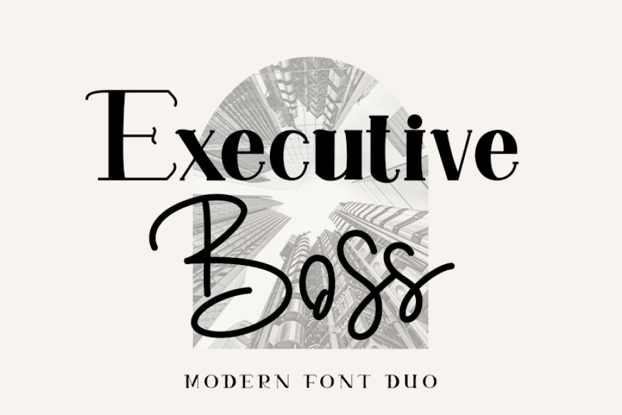Executive Boss Font Family · 1001 Fonts