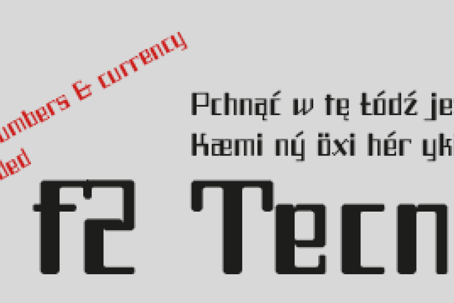 f2 Tecnocratica Font · 1001 Fonts