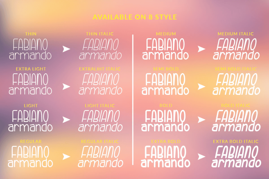 Fabiano Armando Font Family · 1001 Fonts