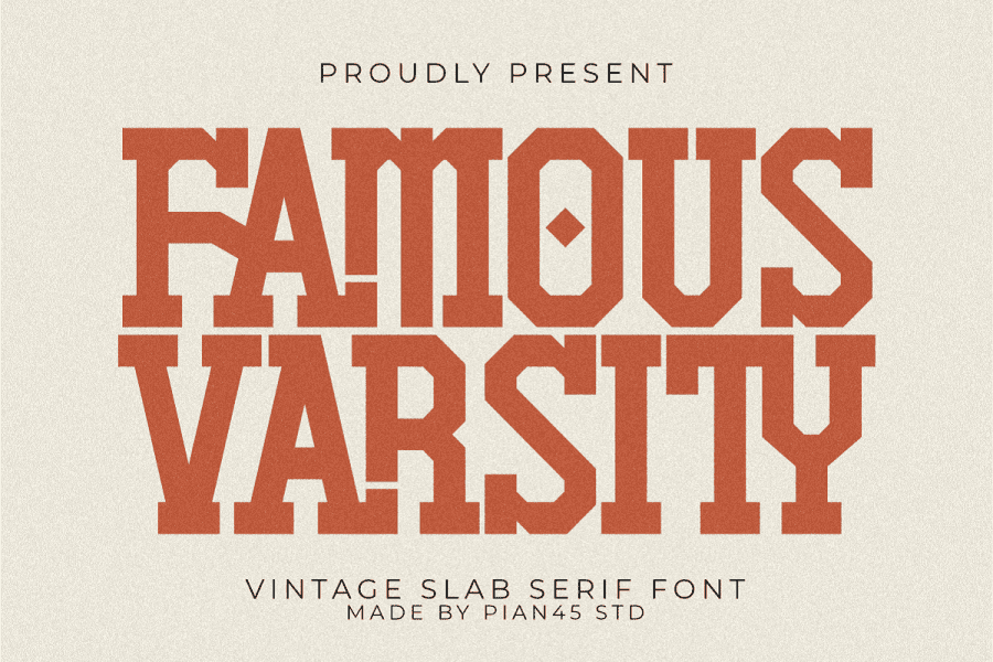 Famous Varsity Font · 1001 Fonts