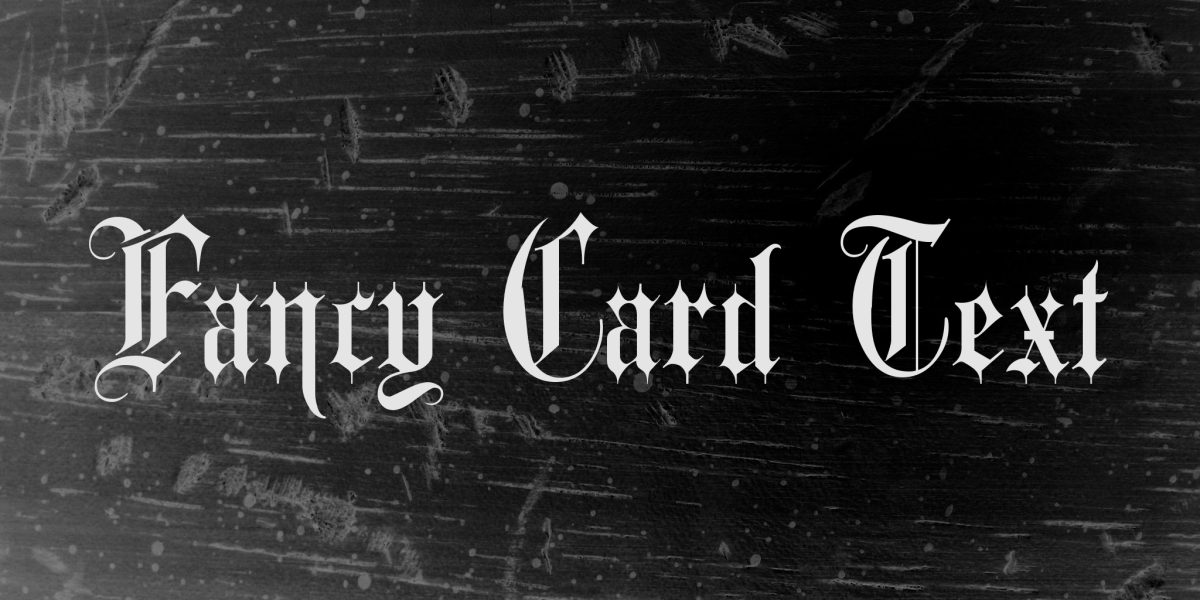 Fancy Card Text Font · 1001 Fonts