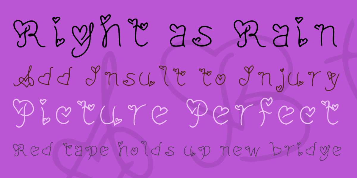 Fancy Hearts Font · 1001 Fonts