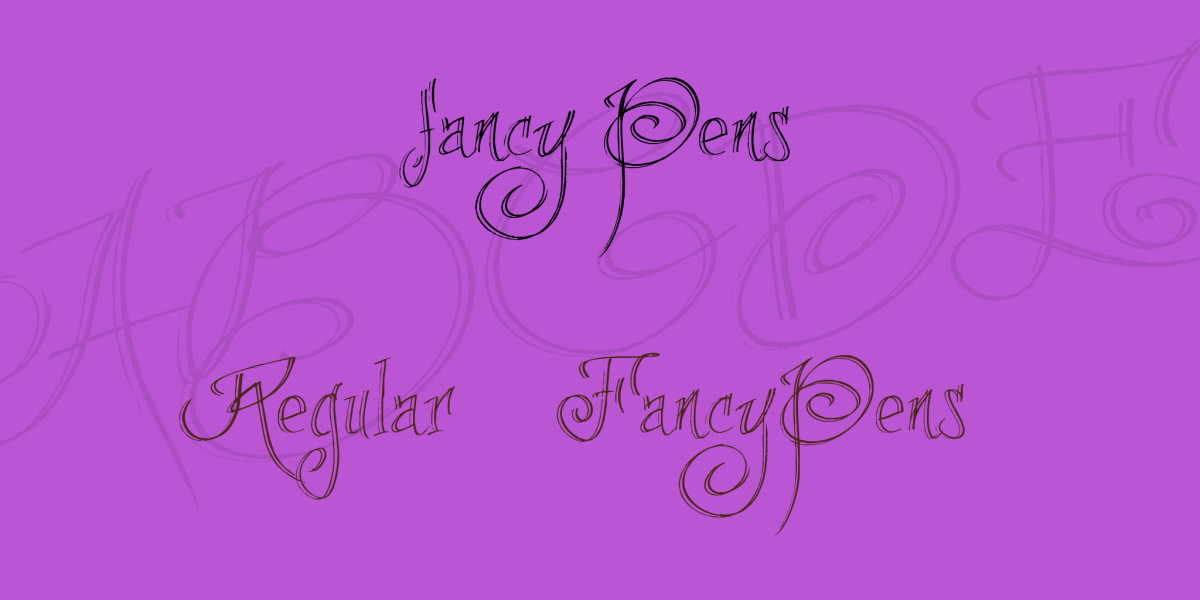 fancy Pens Font Family · 1001 Fonts