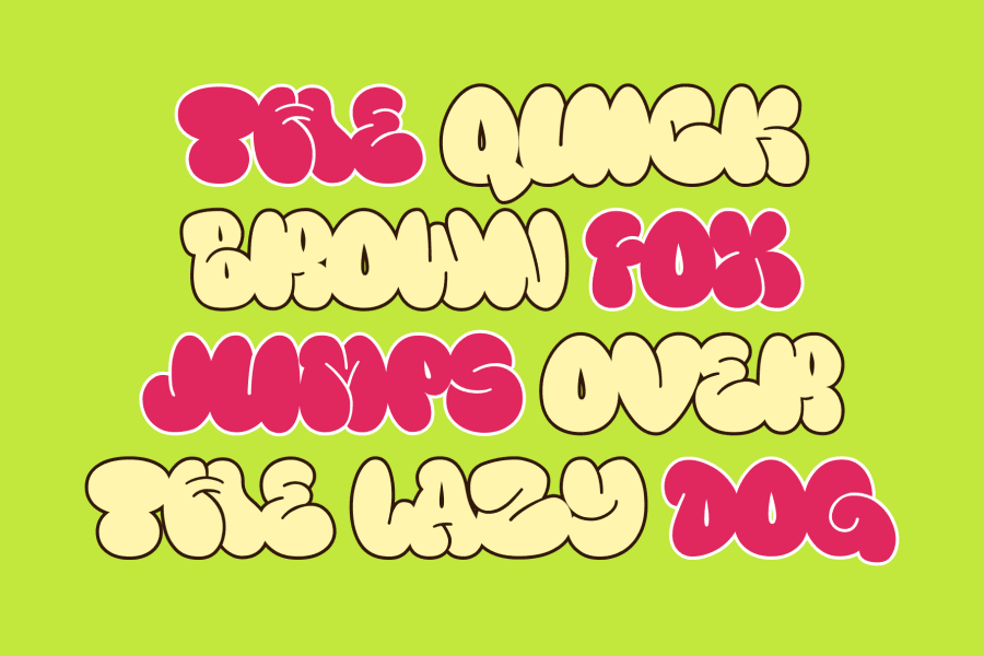 Fanky Bubble Font Family · 1001 Fonts