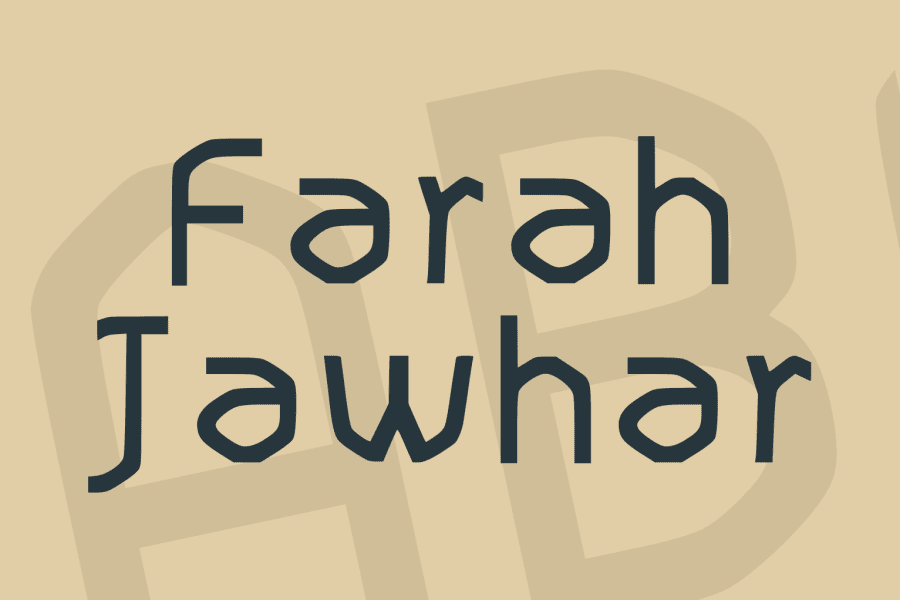 Farah Jawhar Font · 1001 Fonts