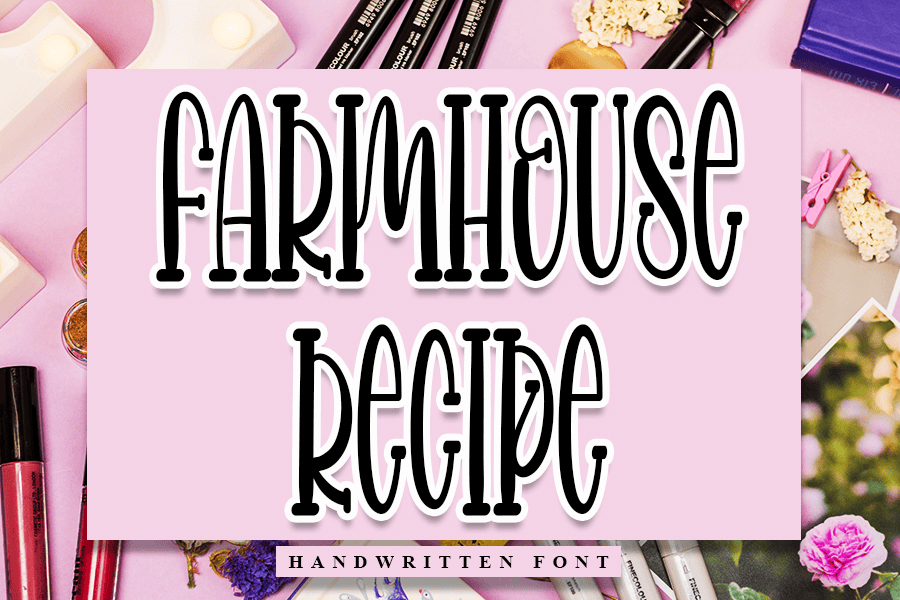 FARMHOUSE RECIPE Font · 1001 Fonts