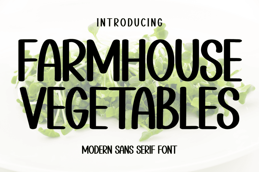 Farmhouse Vegetables Font · 1001 Fonts