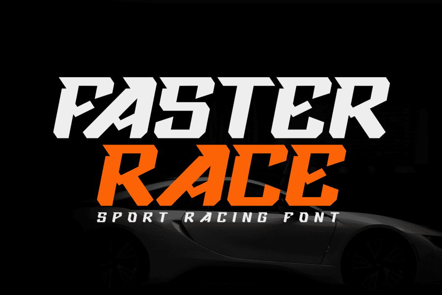 Faster Race Font · 1001 Fonts