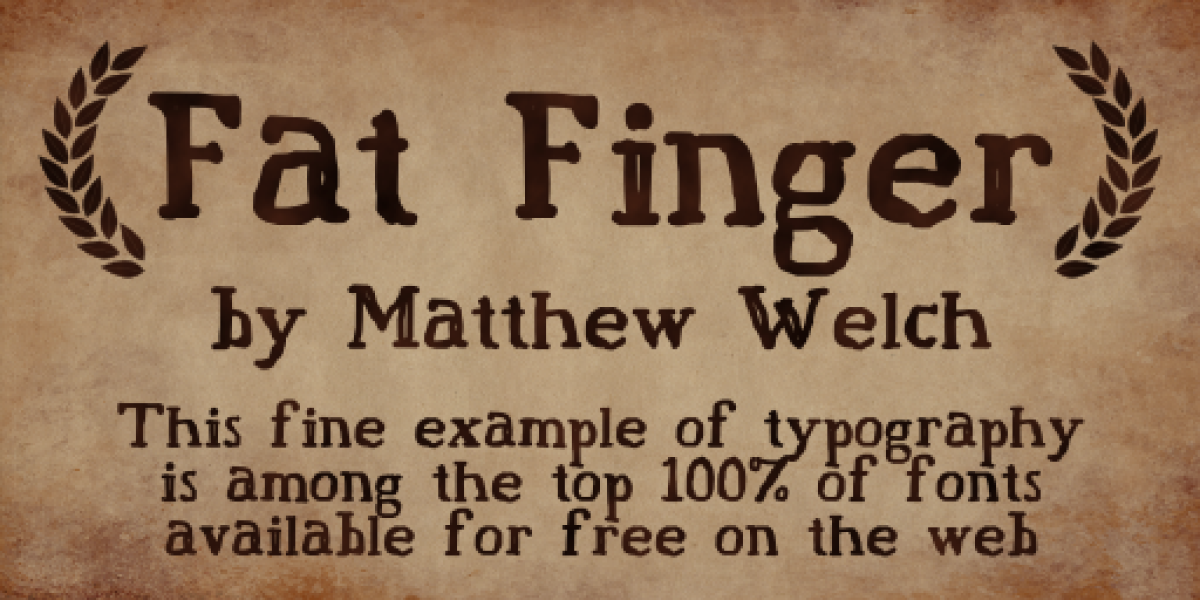 Fat Finger Font · 1001 Fonts