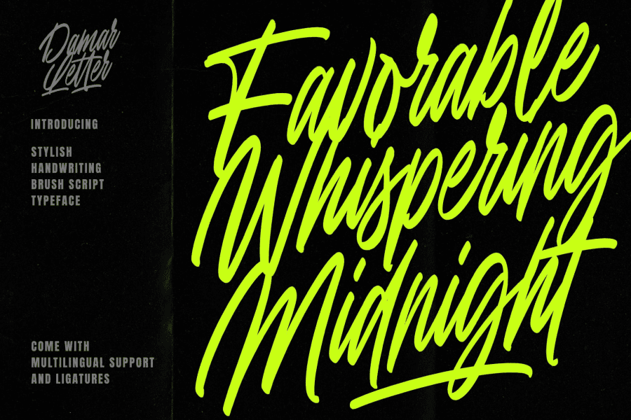 Favorable Whispering Midnight Font · 1001 Fonts