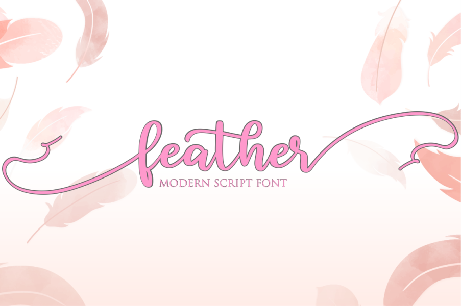 feather Font · 1001 Fonts