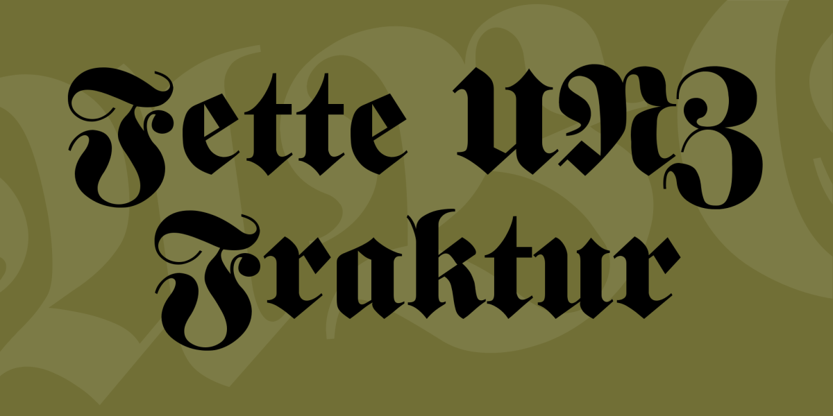 Fette UNZ Fraktur Font · 1001 Fonts