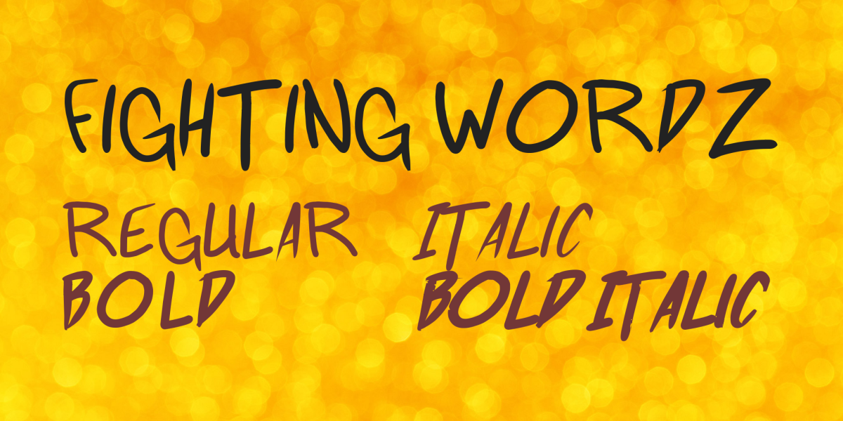 Fighting wordz Font Family · 1001 Fonts