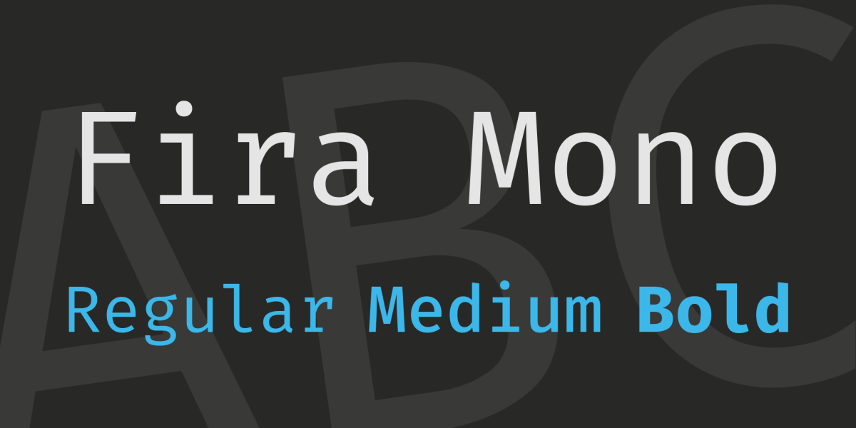 Fira Mono Font Family · 1001 Fonts