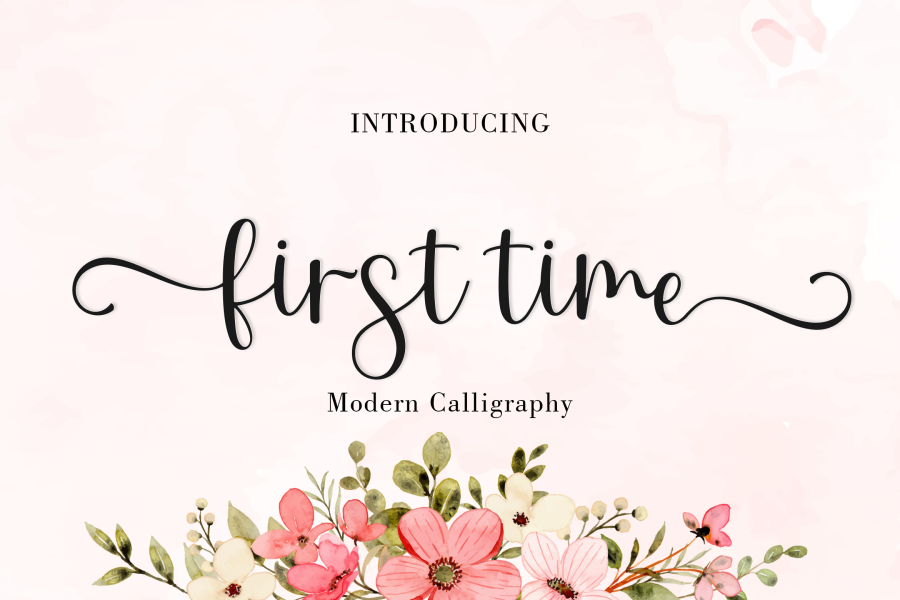 First time Font · 1001 Fonts