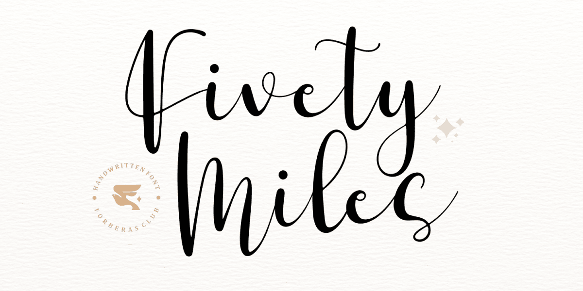 Fivety Miles Font · 1001 Fonts