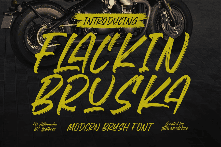 Flackin Bruska DEMO VERSION Font · 1001 Fonts