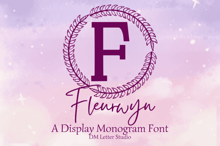 Fleurwyn Monogram Font · 1001 Fonts