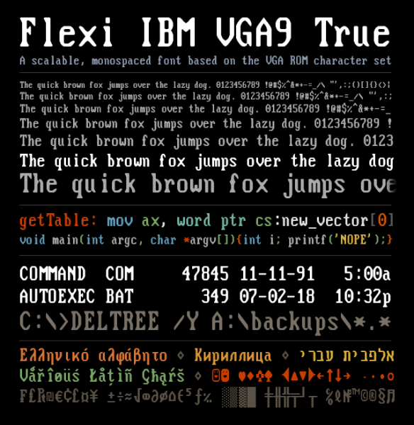 Flexi IBM VGA True Font Family · 1001 Fonts