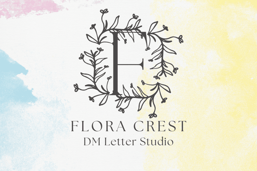 Flora Crest Monogram Font · 1001 Fonts