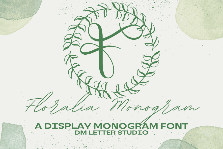 Floralia Monogram Font · 1001 Fonts