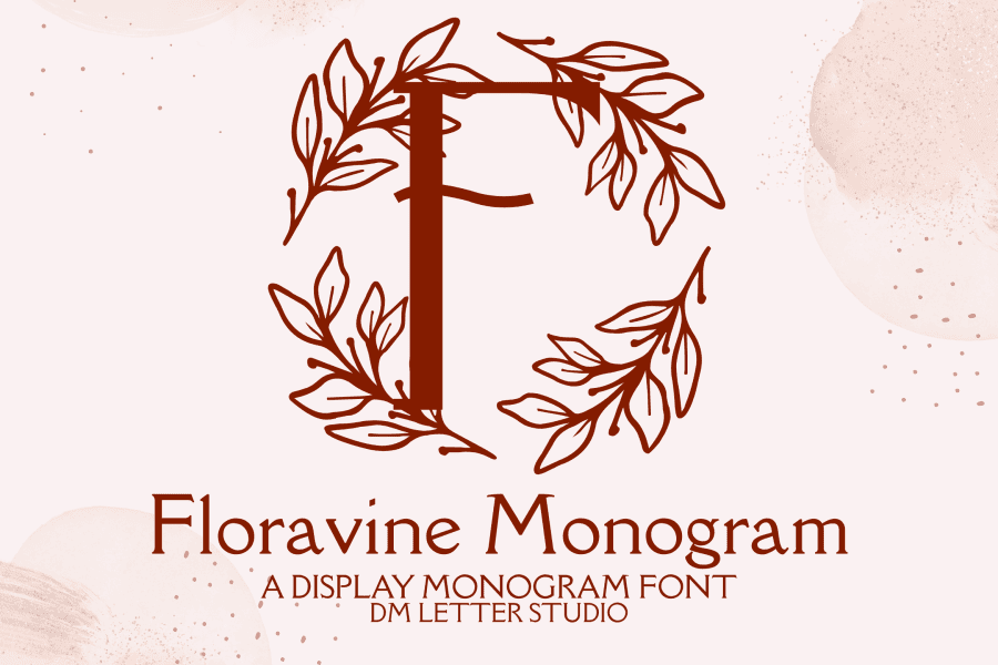 Floravine Monogram Font · 1001 Fonts