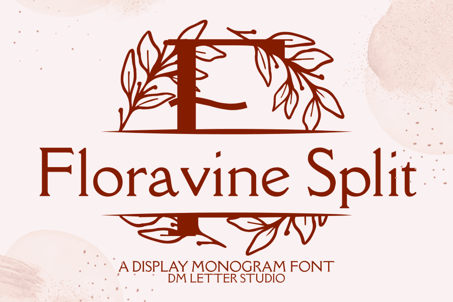 1 Free Vine Split Monogram Font · 1001 Fonts