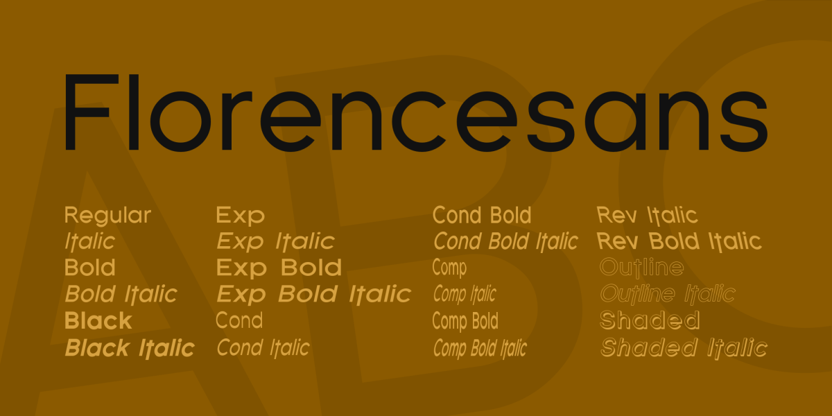 Florencesans Font Family · 1001 Fonts