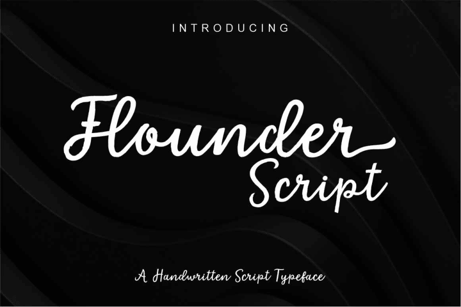 Flounder Script Font · 1001 Fonts