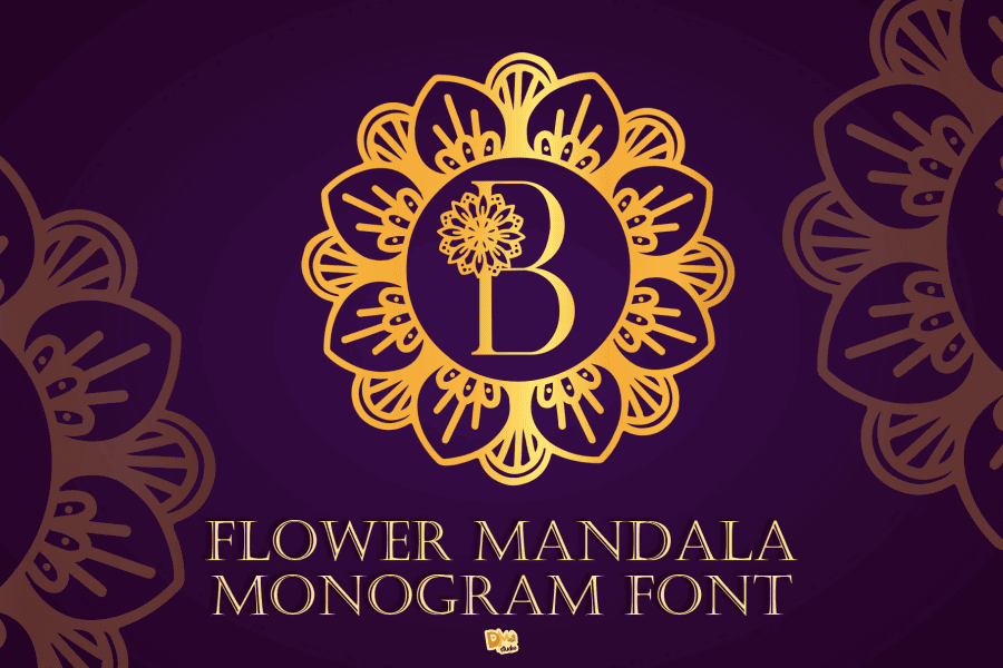 Flower Mandala Monogram Font · 1001 Fonts