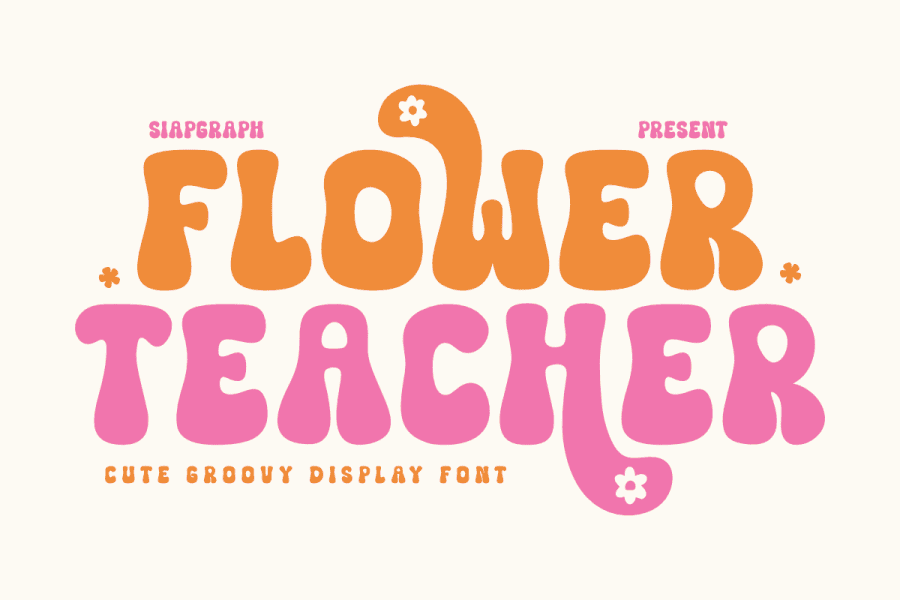 Flower Teacher Font · 1001 Fonts