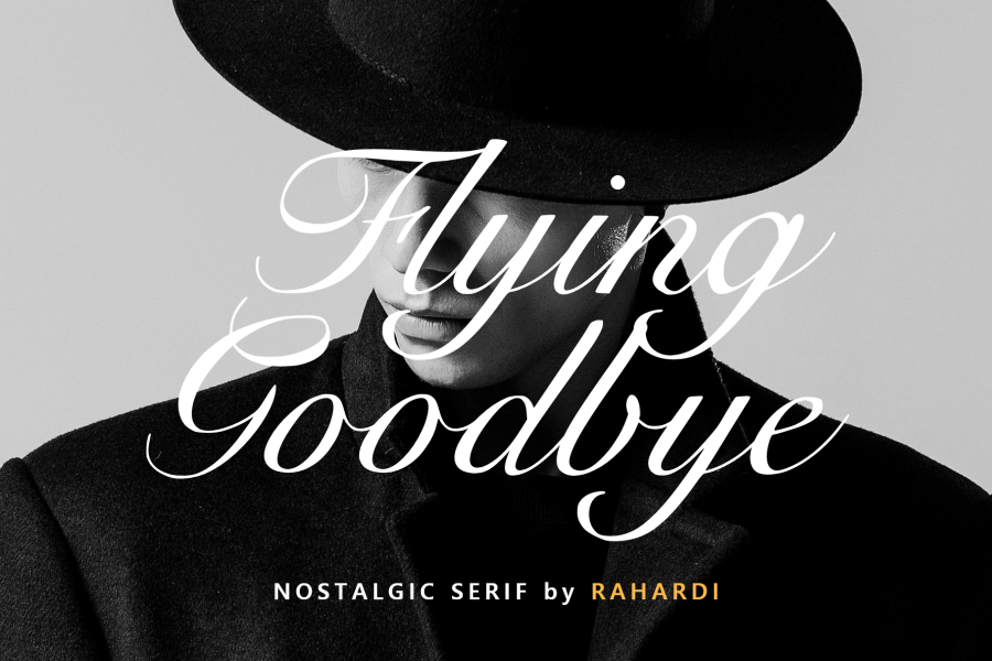 Flying Goodbye Font · 1001 Fonts