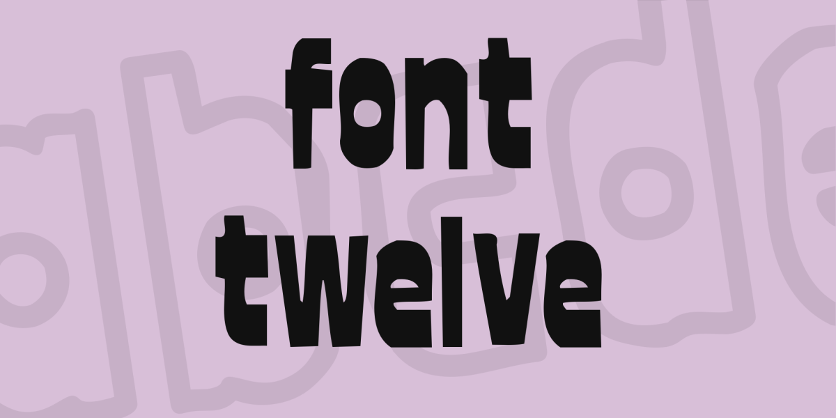 font twelve Font · 1001 Fonts