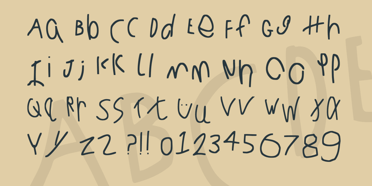 Fontysfirstfont Font · 1001 Fonts