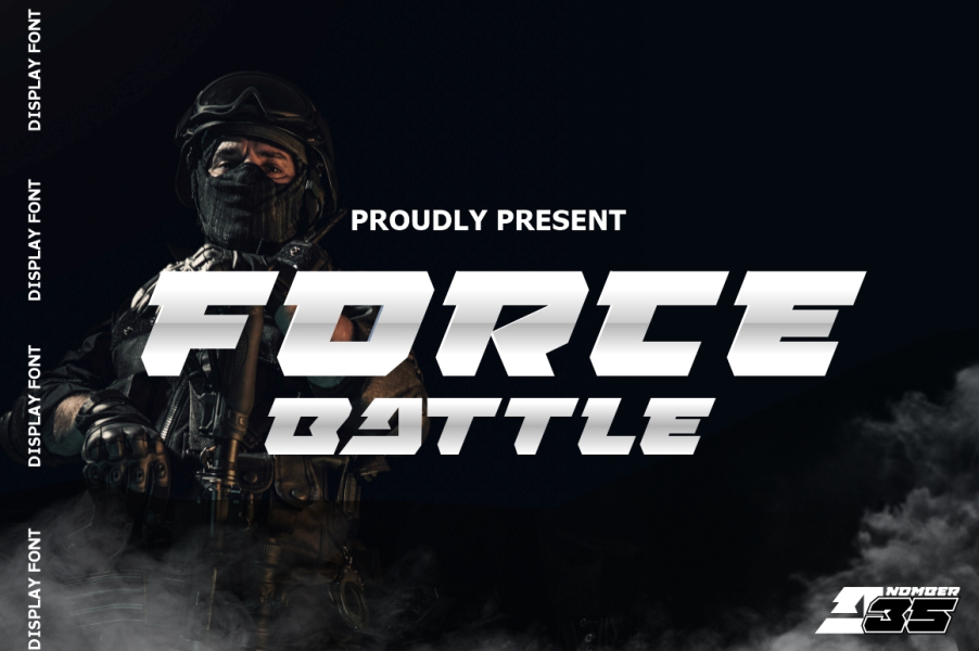 FORCE BATTLE Font · 1001 Fonts