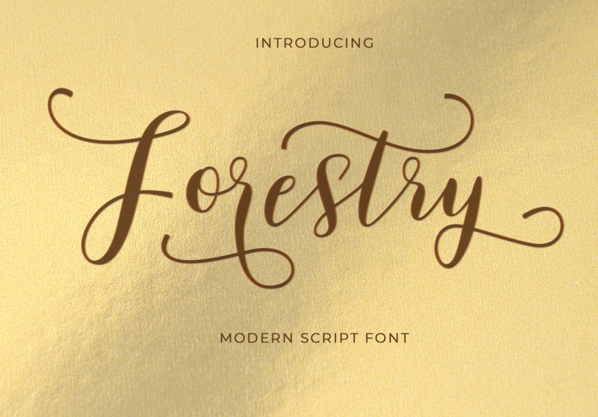 Forestry Script Font · 1001 Fonts