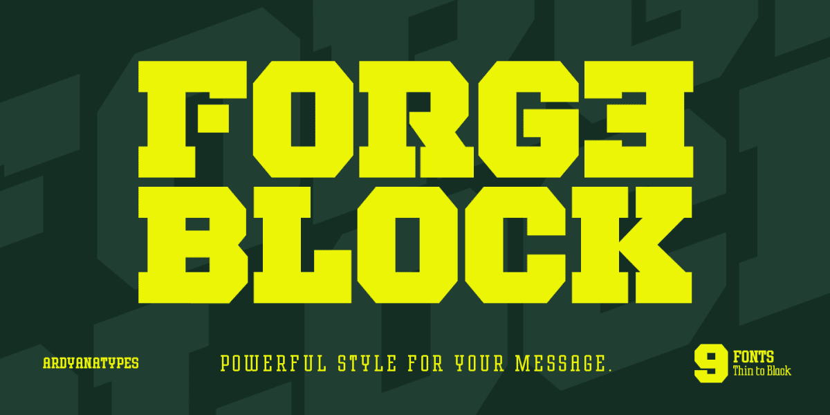 Forge Block Font Family · 1001 Fonts