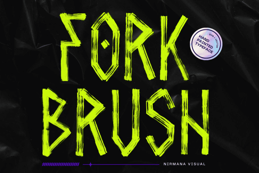 Fork Brush Vector Font · 1001 Fonts