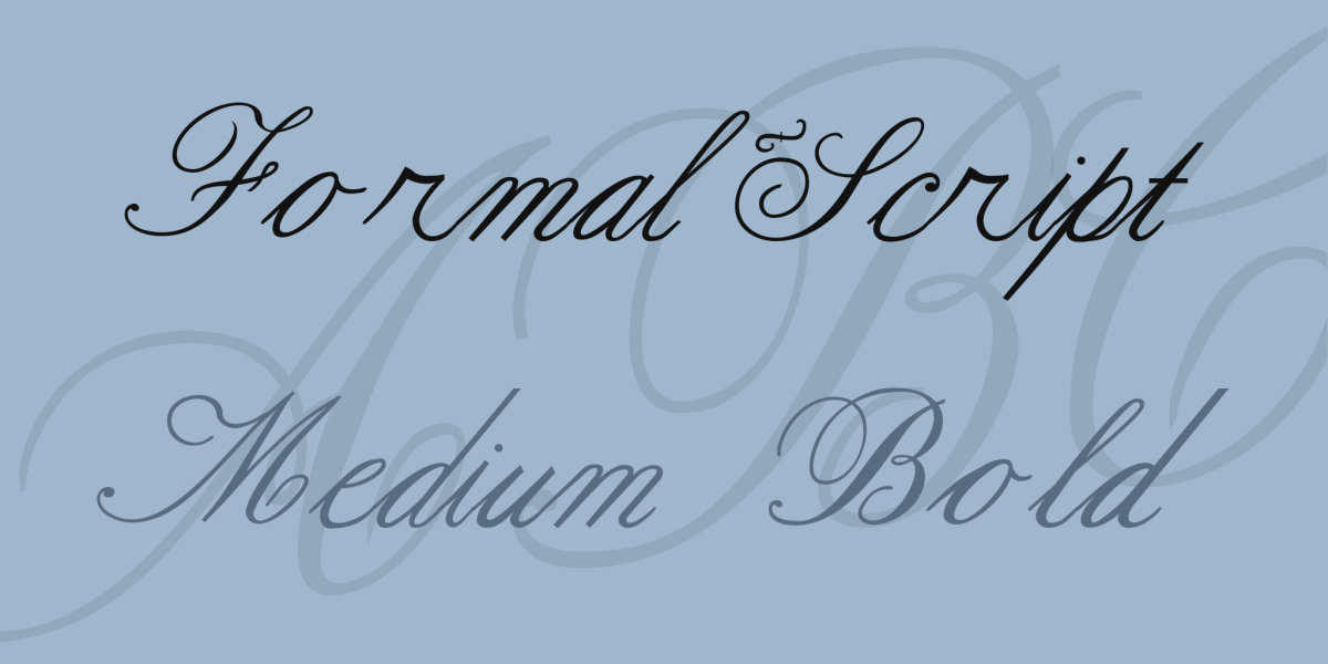 Formal Script Font Family · 1001 Fonts