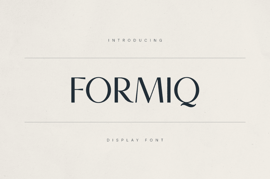Formiq Font · 1001 Fonts