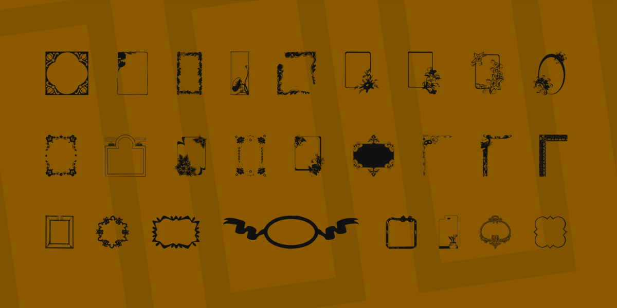 45 Free Frame Fonts · 1001 Fonts