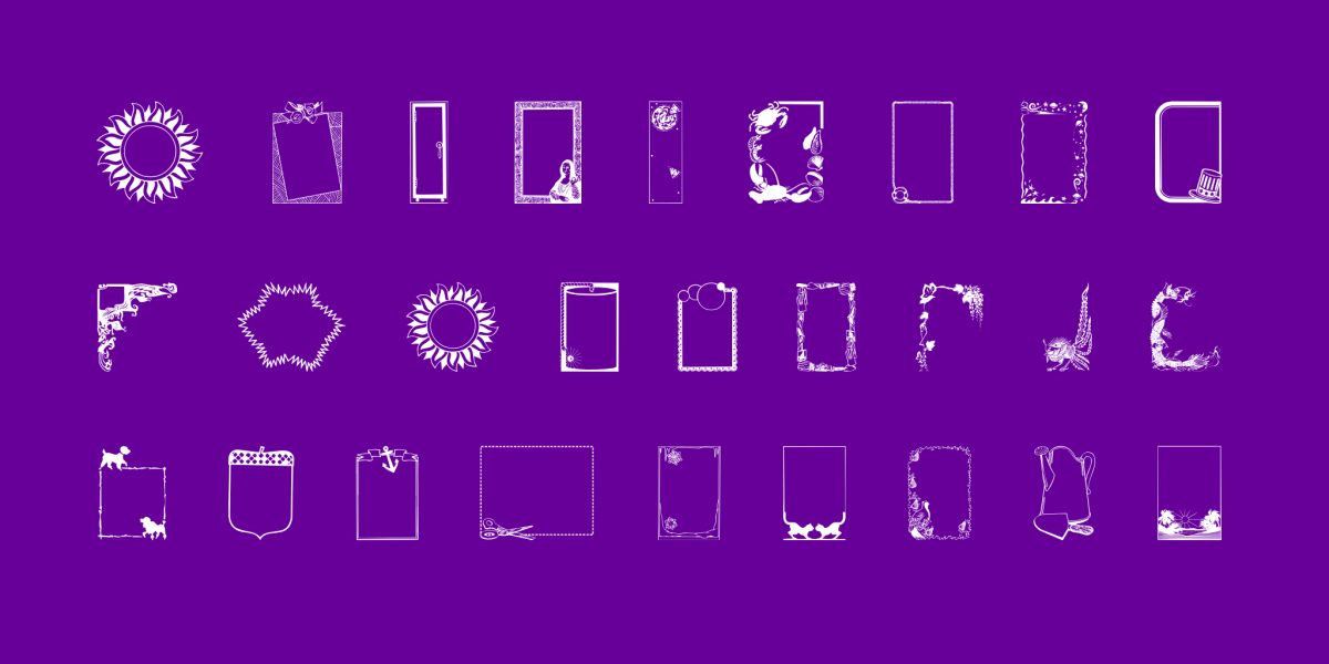 45 Free Frame Fonts · 1001 Fonts