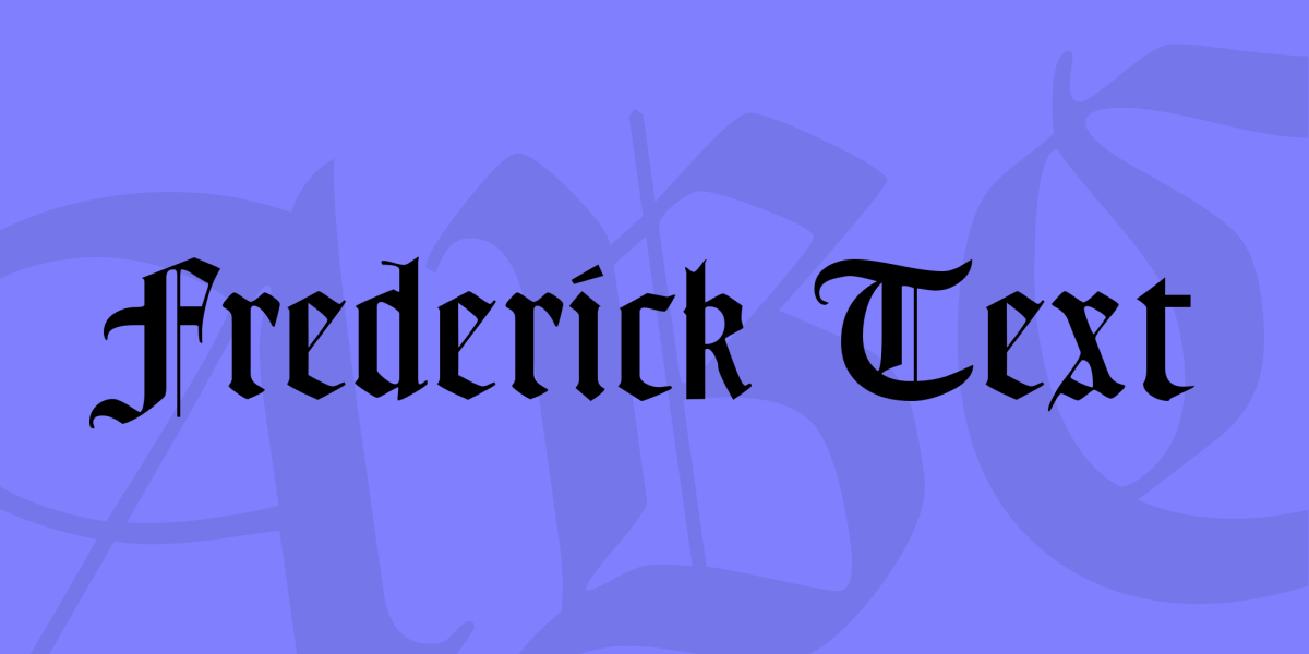 Frederick Text Font · 1001 Fonts