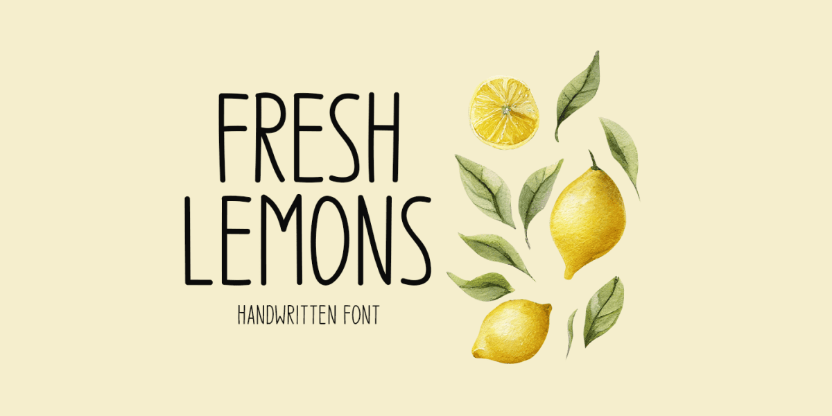 Fresh Lemons Font · 1001 Fonts