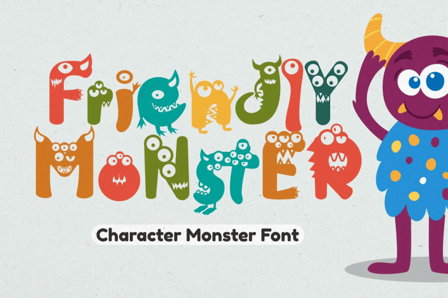 Friendly Monster Font · 1001 Fonts