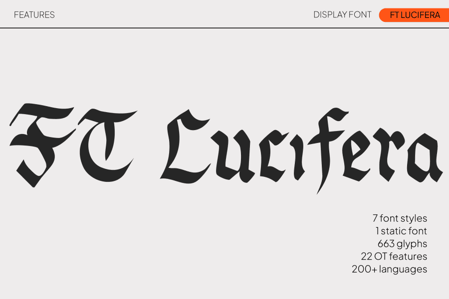 FT Lucifera Font · 1001 Fonts