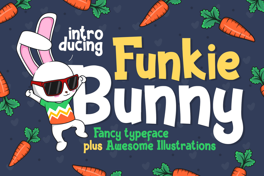 1 Free Illustrative, Rabbit Font · 1001 Fonts