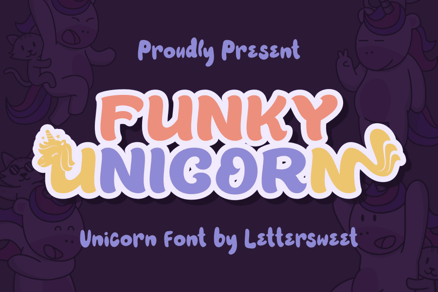 Funky Unicorn Font · 1001 Fonts