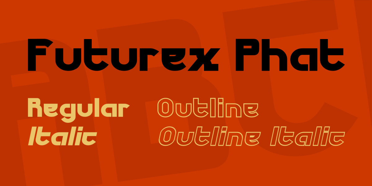 Futurex Phat Font Family · 1001 Fonts